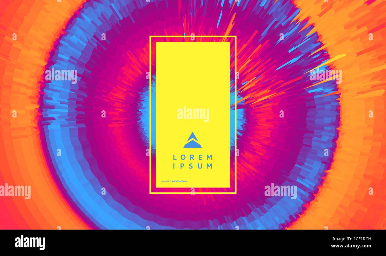 Abstract circular background with dynamic rays. Radial structure. Art design for your project ...