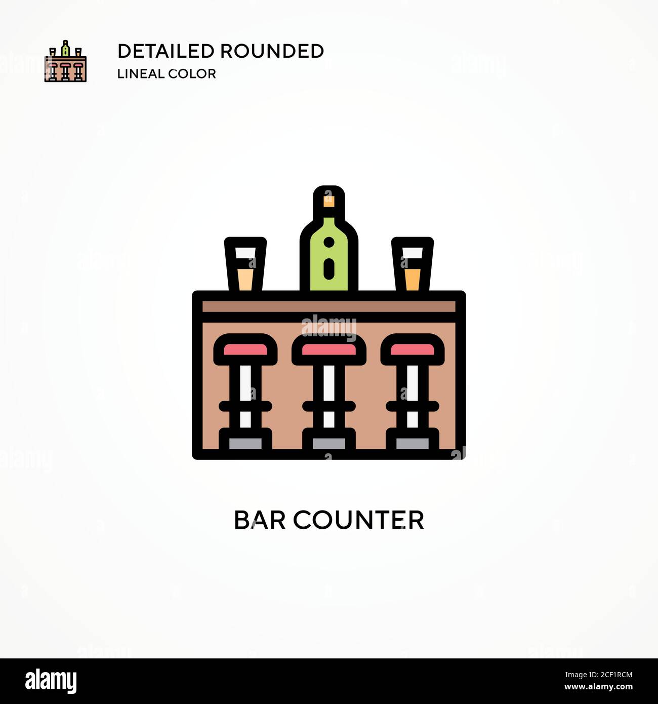 Bar counter vector icon. Modern vector illustration concepts. Easy to ...