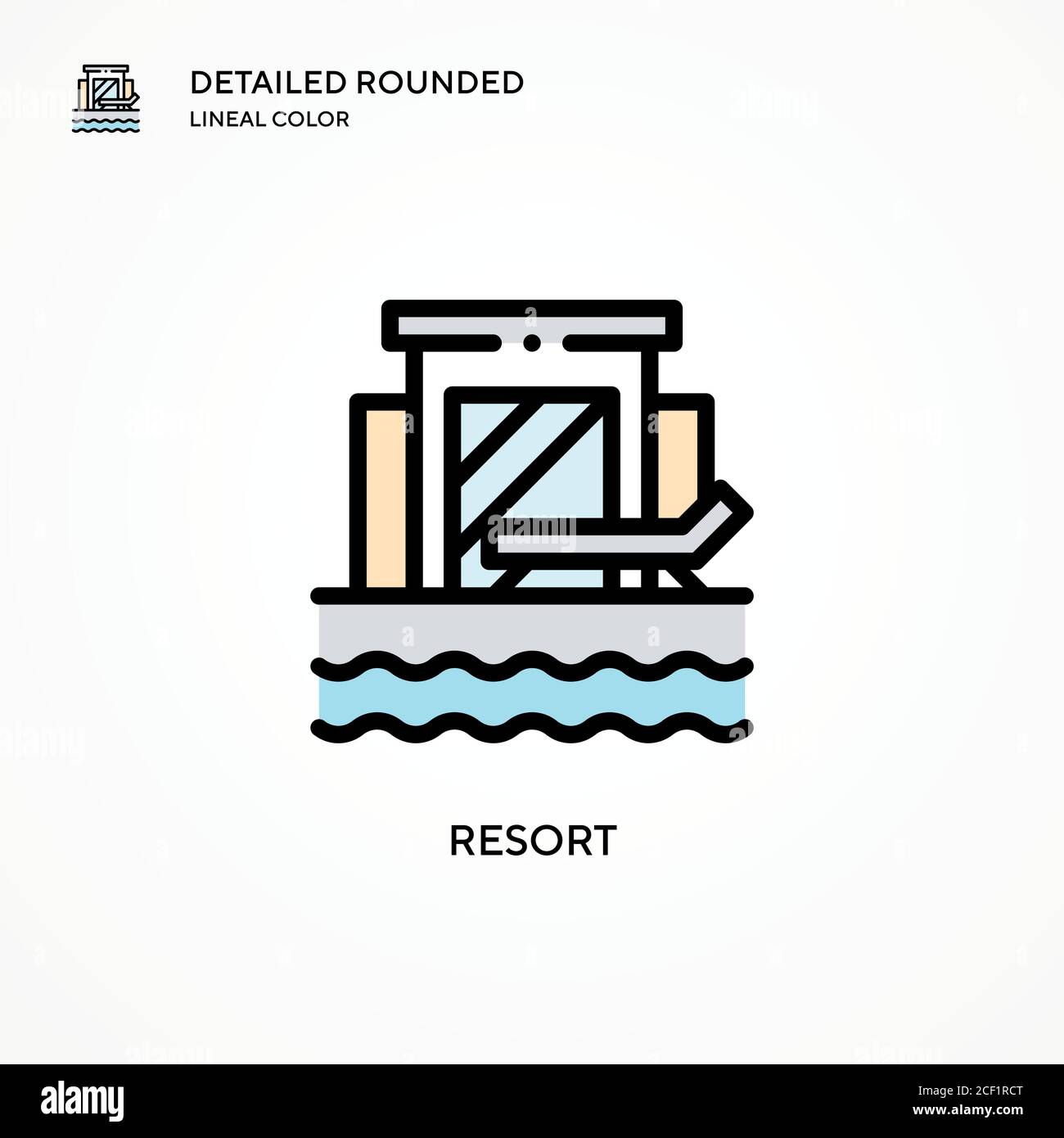 Resort vector icon. Modern vector illustration concepts. Easy to edit ...