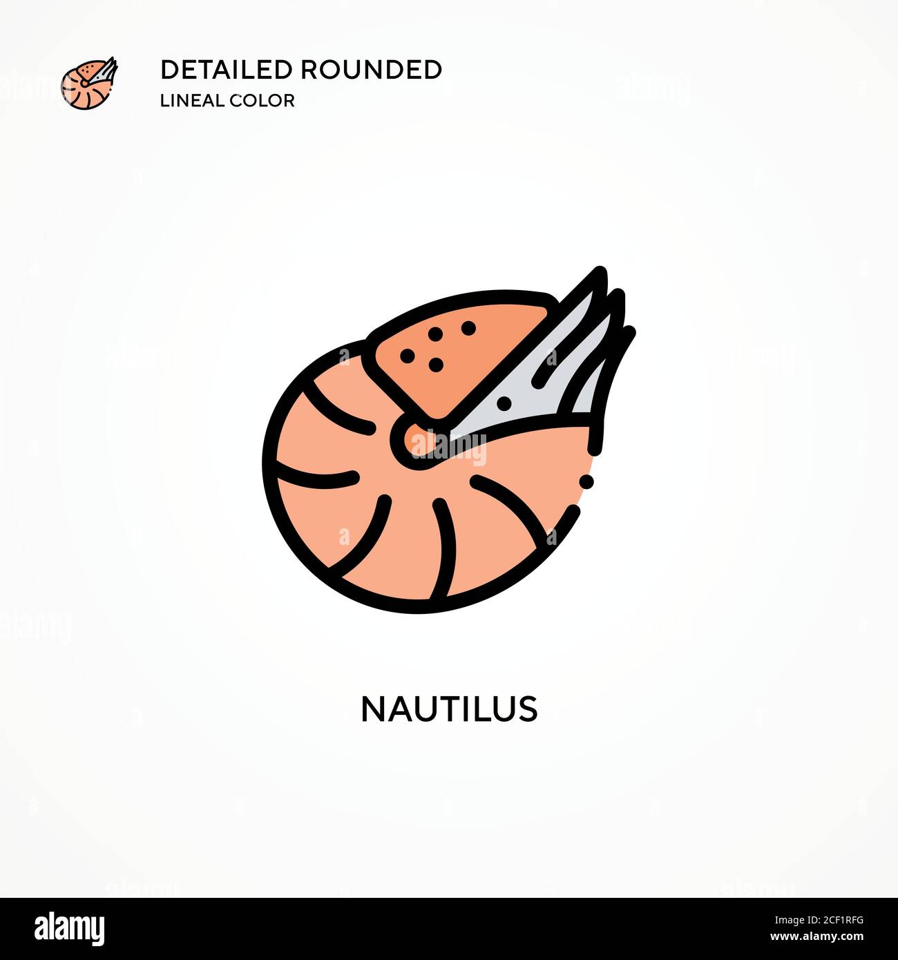 Nautilus vector icon. Modern vector illustration concepts. Easy to edit ...