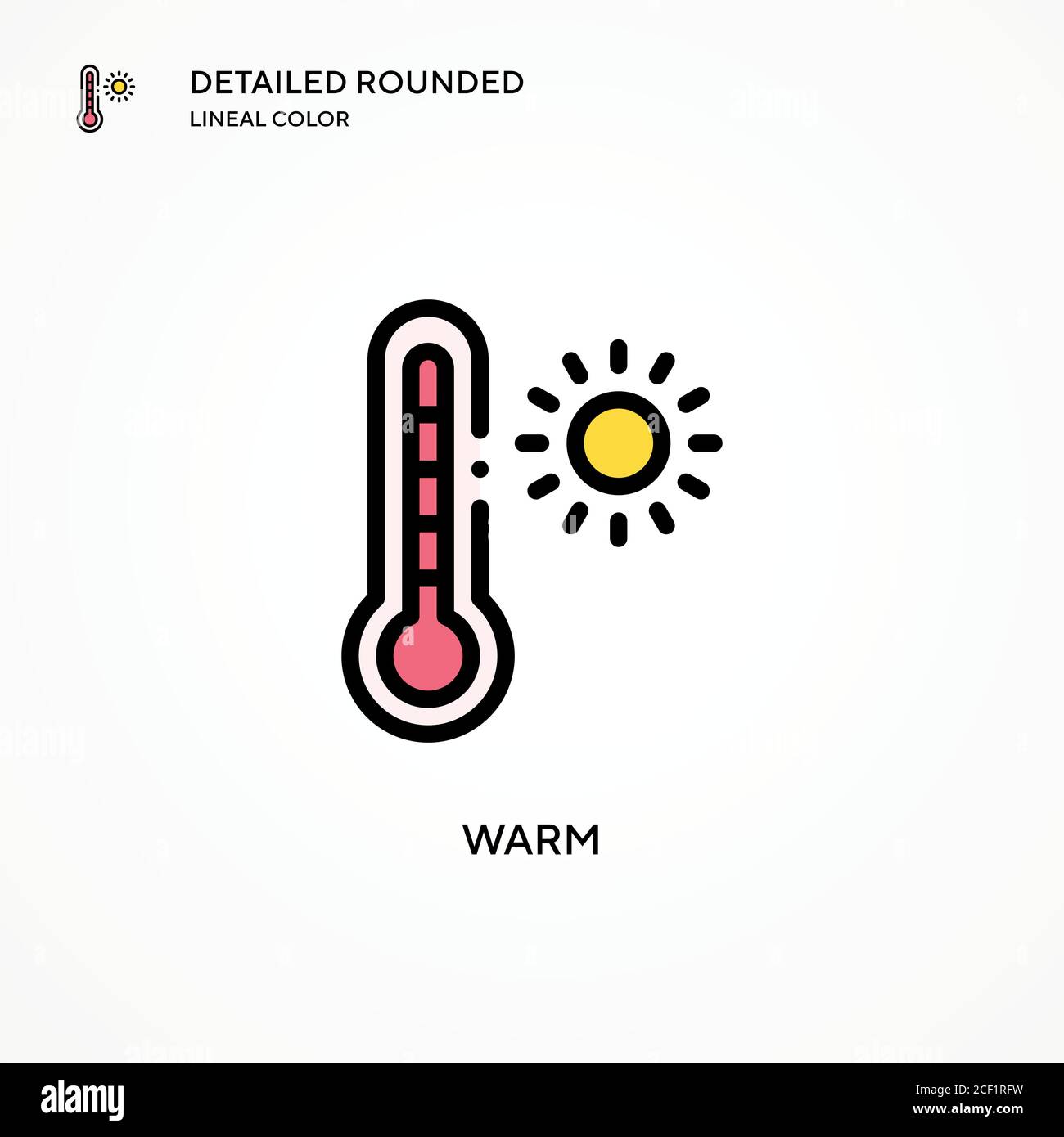 Warm vector icon. Modern vector illustration concepts. Easy to edit and ...