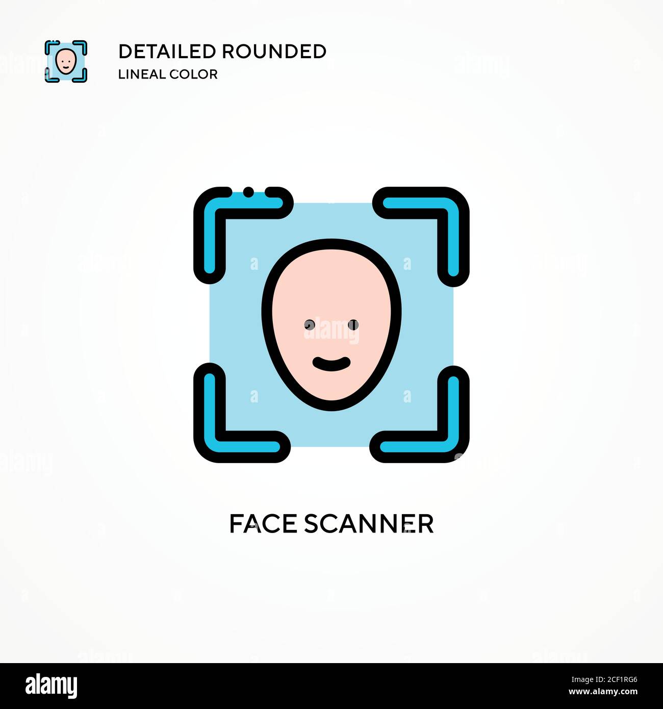 Face scanner vector icon. Modern vector illustration concepts. Easy to ...