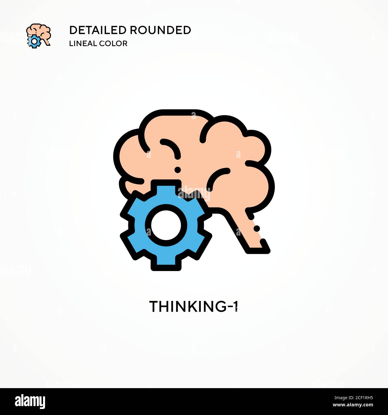 Thinking-1 vector icon. Modern vector illustration concepts. Easy to ...