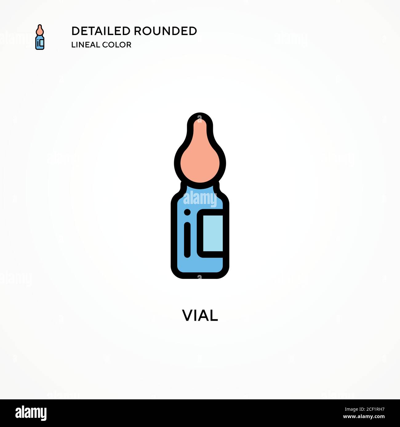 Vial vector icon. Modern vector illustration concepts. Easy to edit and ...