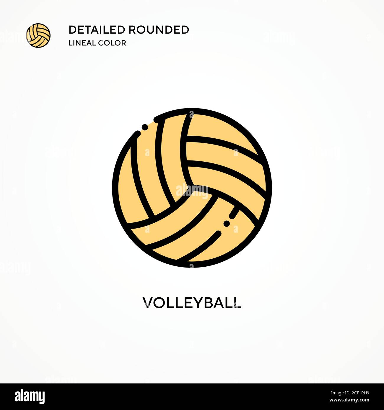 Volleyball vector icon. Modern vector illustration concepts. Easy to ...