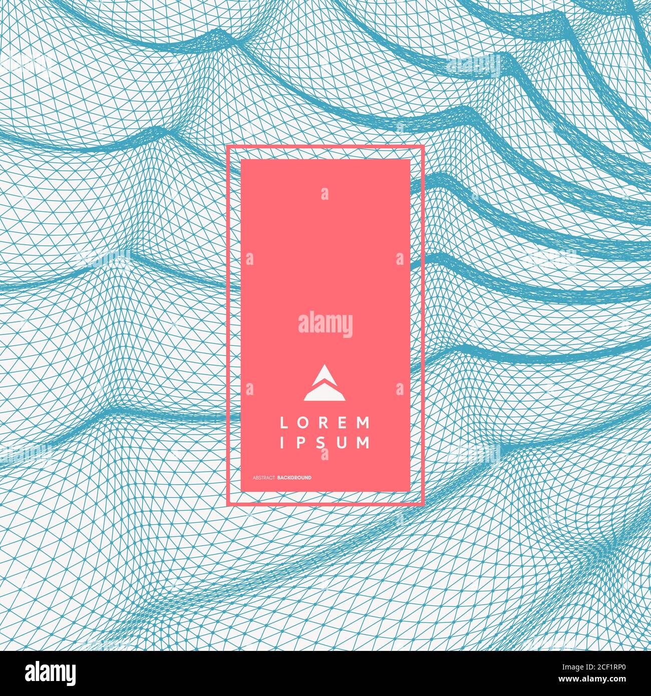 Wavy grid background. 3d abstract vector illustration Stock Vector ...