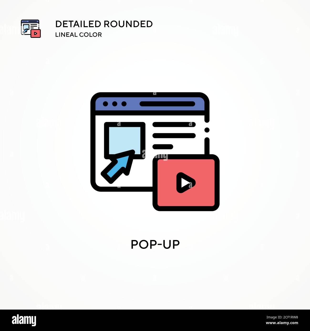 Pop-up vector icon. Modern vector illustration concepts. Easy to edit ...