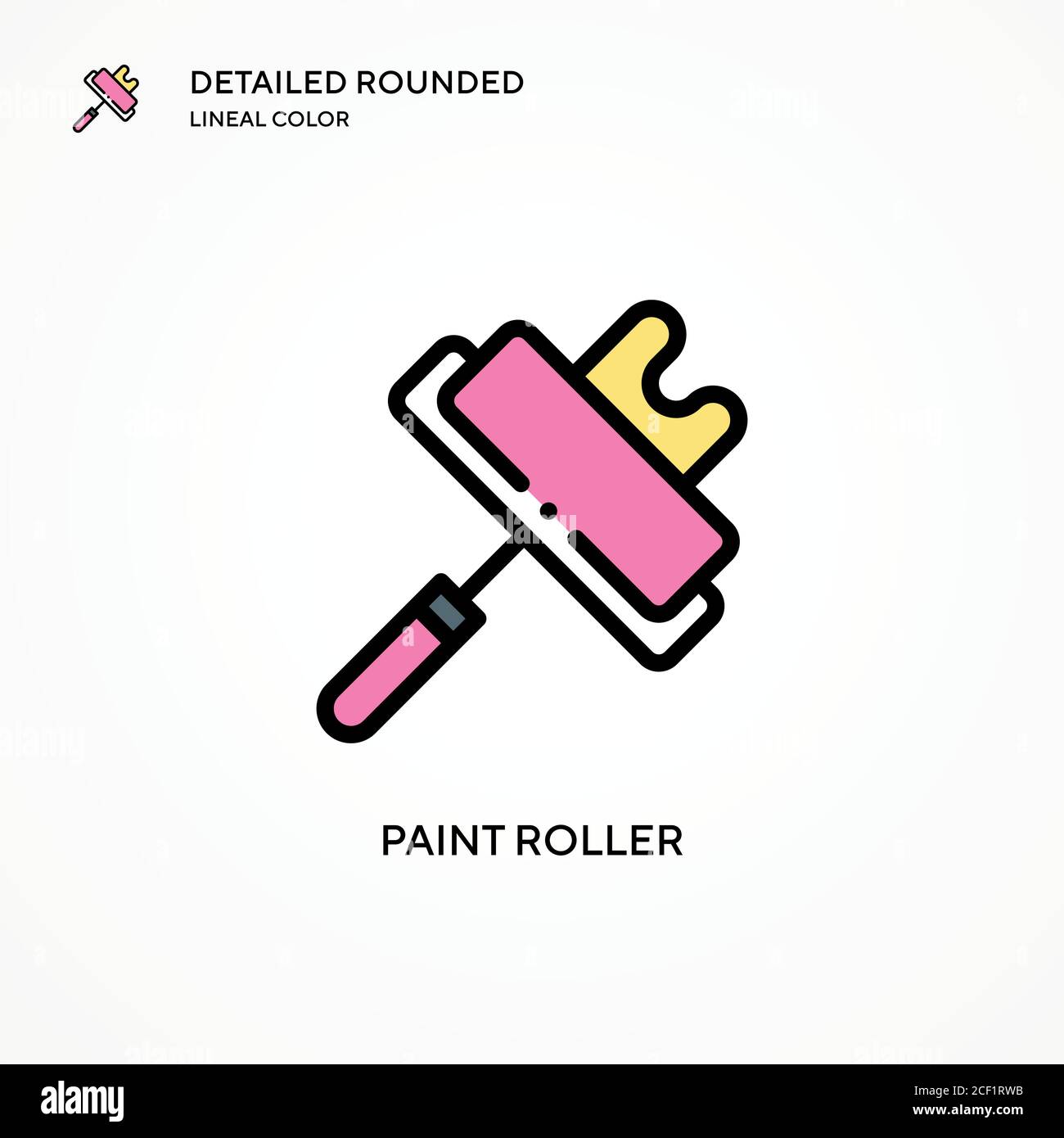 Paint roller vector icon. Modern vector illustration concepts. Easy to ...