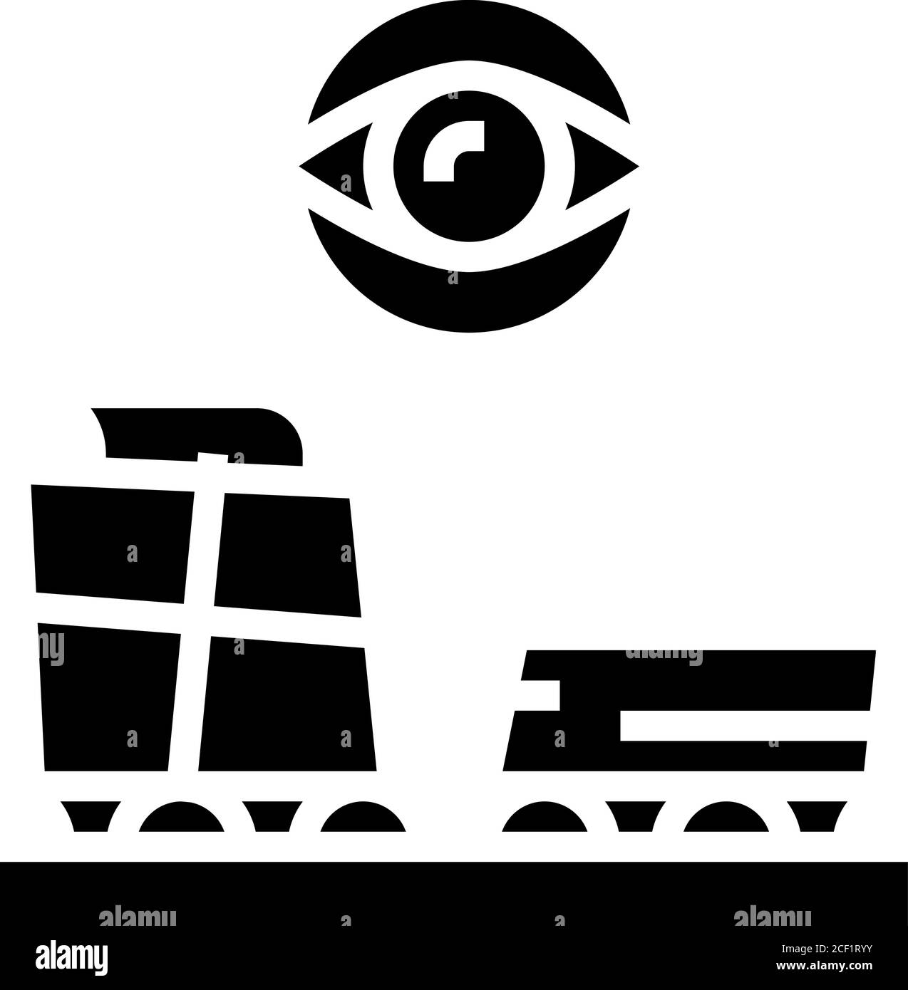 paper production control glyph icon vector illustration Stock Vector ...