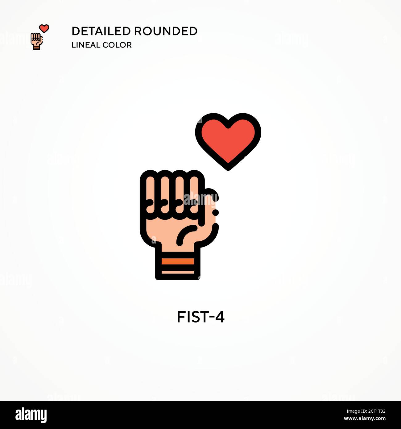 Fist-4 vector icon. Modern vector illustration concepts. Easy to edit ...
