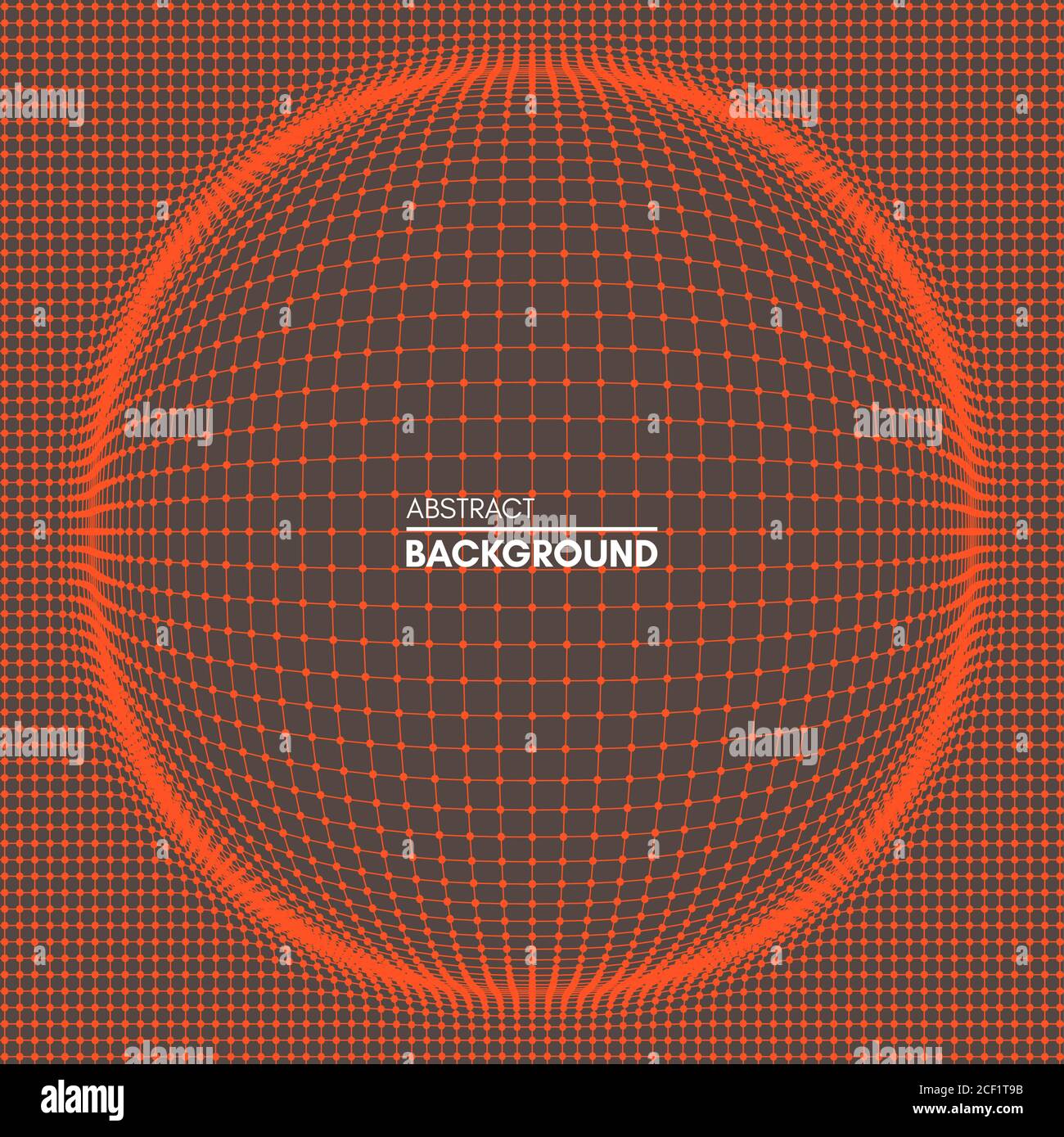 3D grid surface with particles. Futuristic technology style. Abstract ...