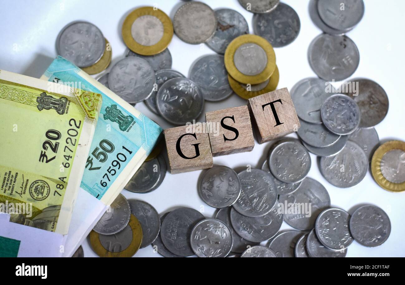 In this photo illustration Indian currency coins and fifty, twenty ...