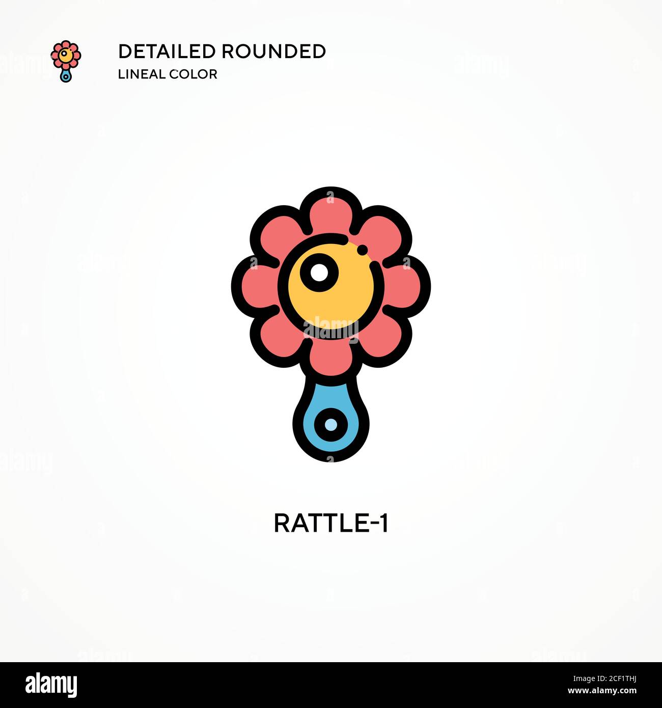 Red baby rattle icon cartoon hi-res stock photography and images - Alamy