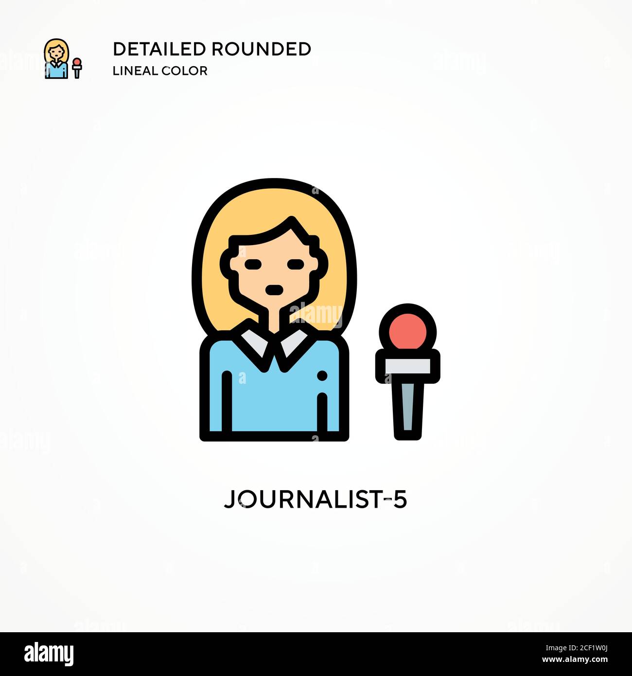 Journalist-5 vector icon. Modern vector illustration concepts. Easy to ...