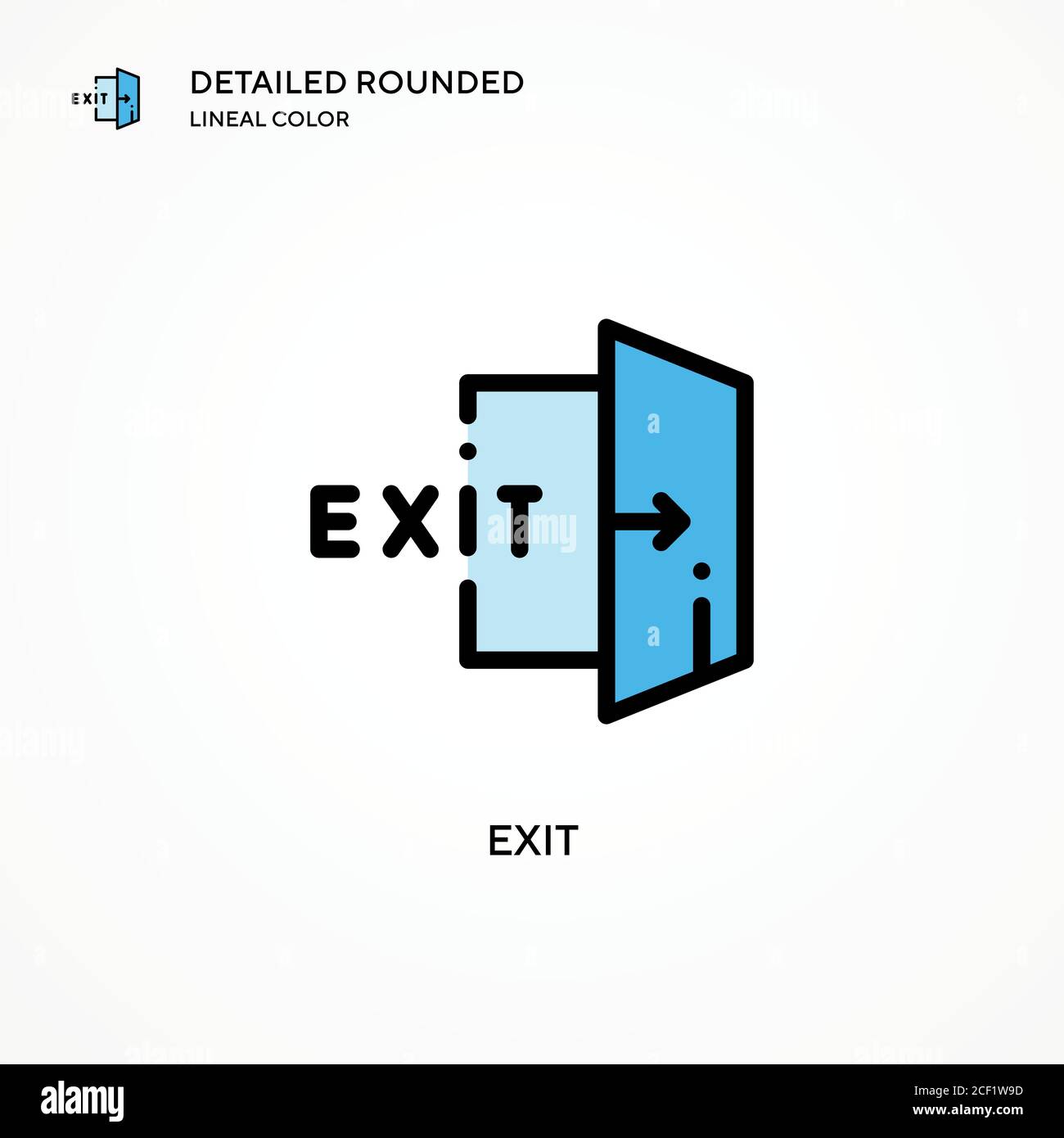 Exit vector icon. Modern vector illustration concepts. Easy to edit and ...