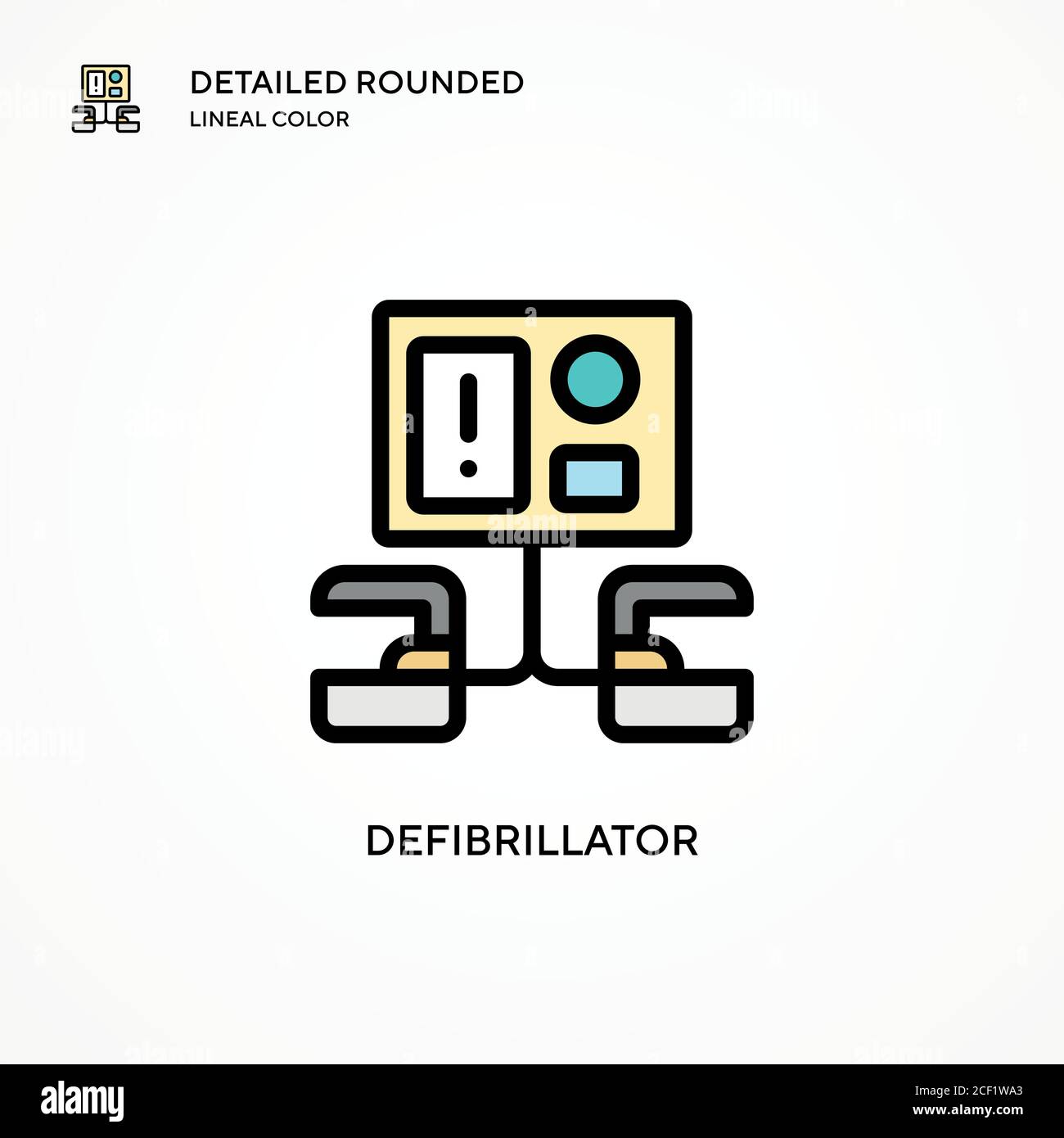 Defibrillator vector icon. Modern vector illustration concepts. Easy to ...