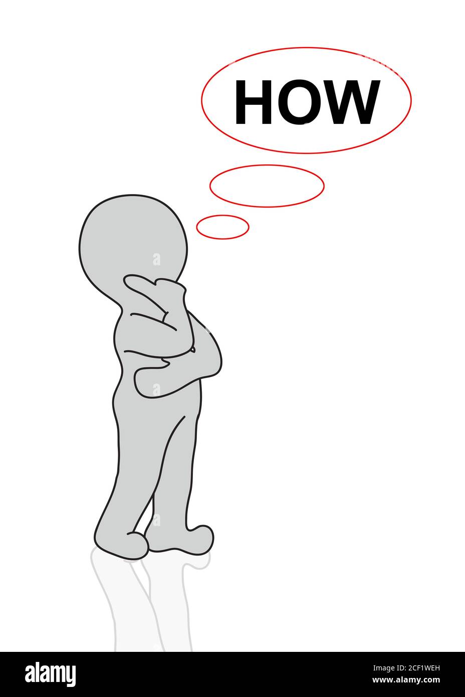 Thinking man cartoon 2d hi-res stock photography and images - Alamy