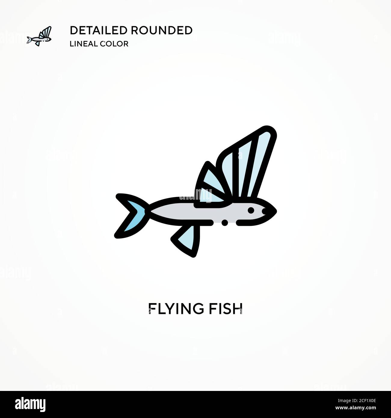 Flying fish vector icon. Modern vector illustration concepts. Easy to ...