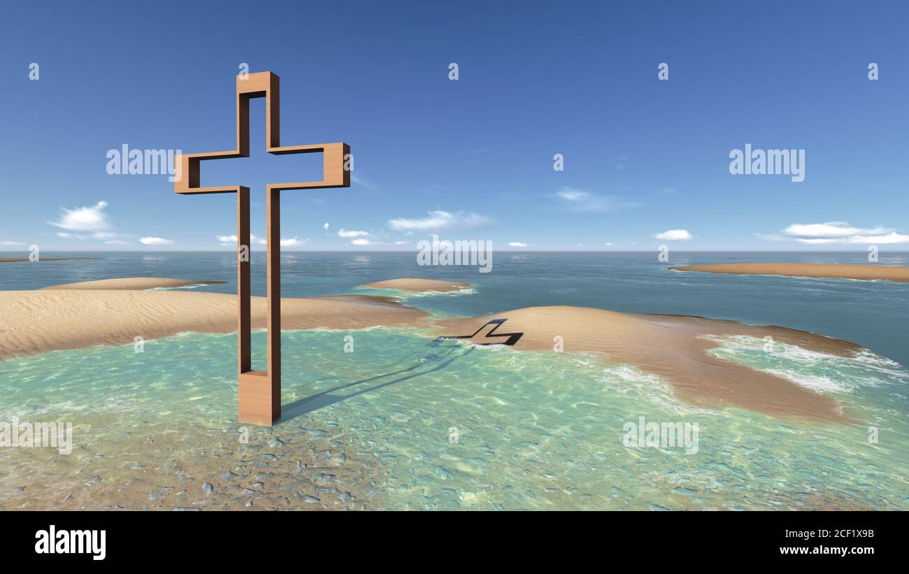 Cross in water hi-res stock photography and images - Alamy