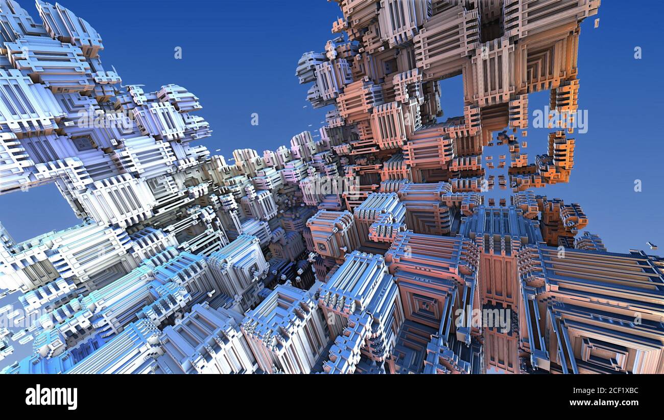 3d illustration of abstract geometric composition ,digital art works ...