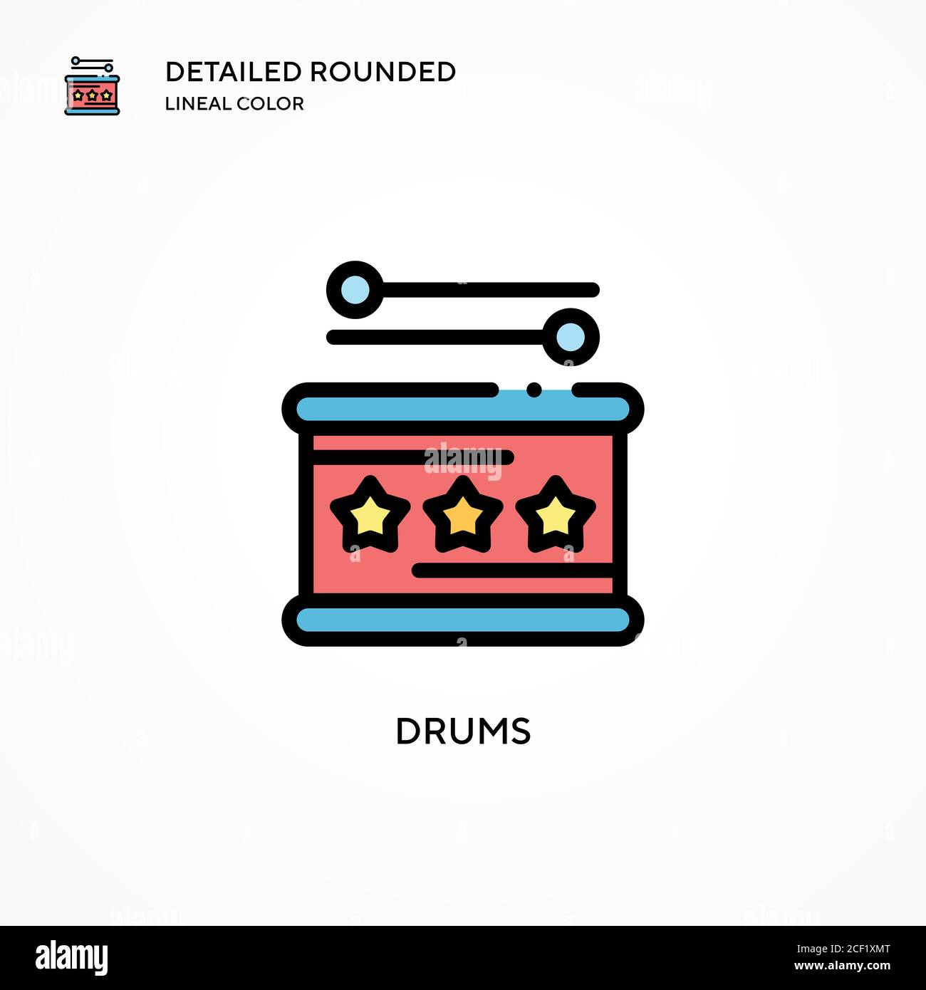 Drums vector icon. Modern vector illustration concepts. Easy to edit ...