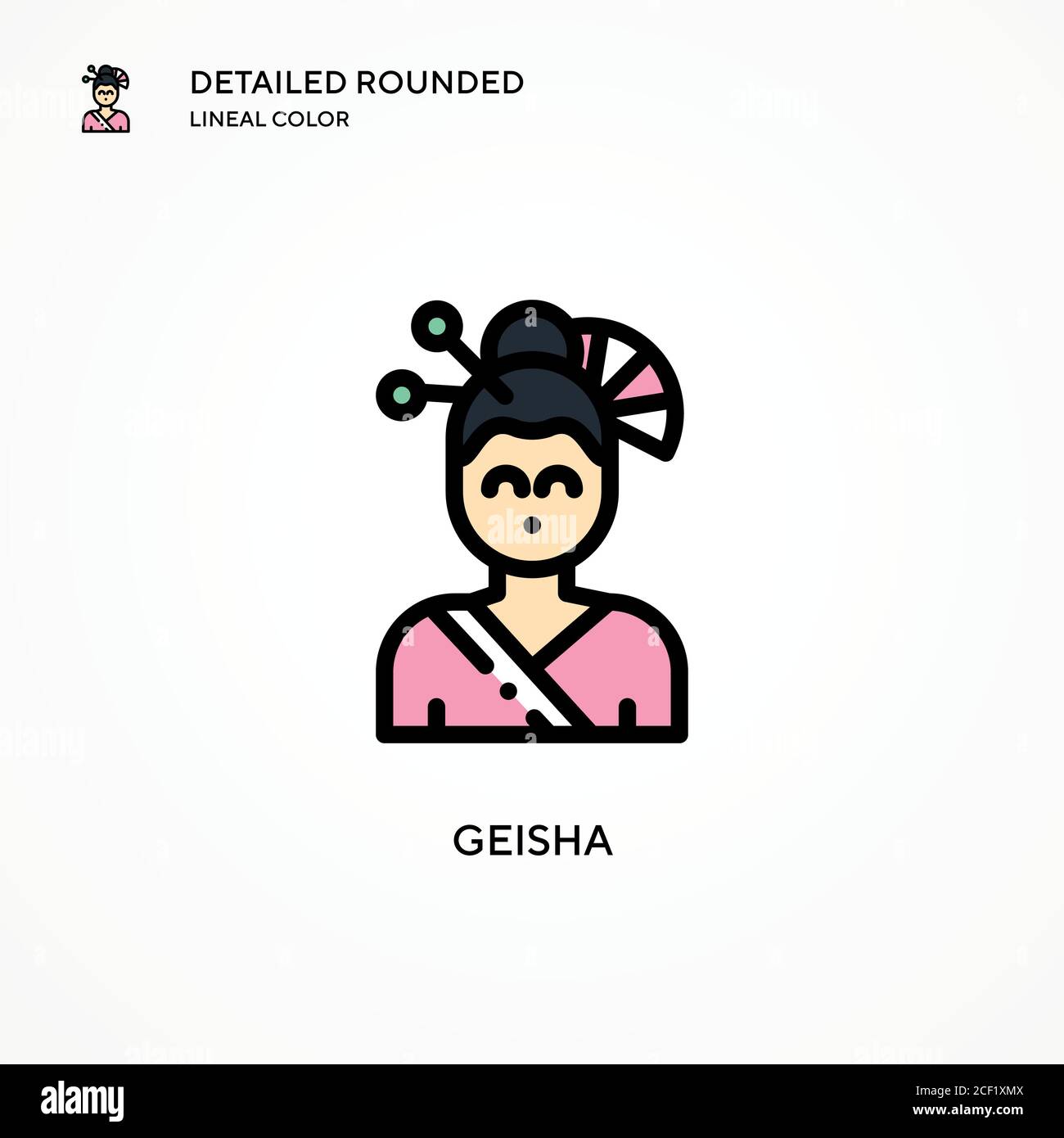 Geisha vector icon. Modern vector illustration concepts. Easy to edit ...