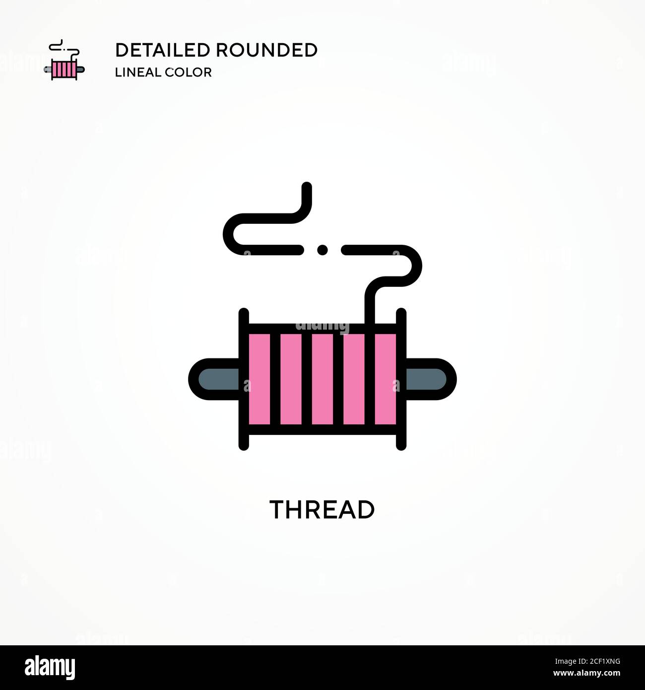 Thread vector icon. Modern vector illustration concepts. Easy to edit ...
