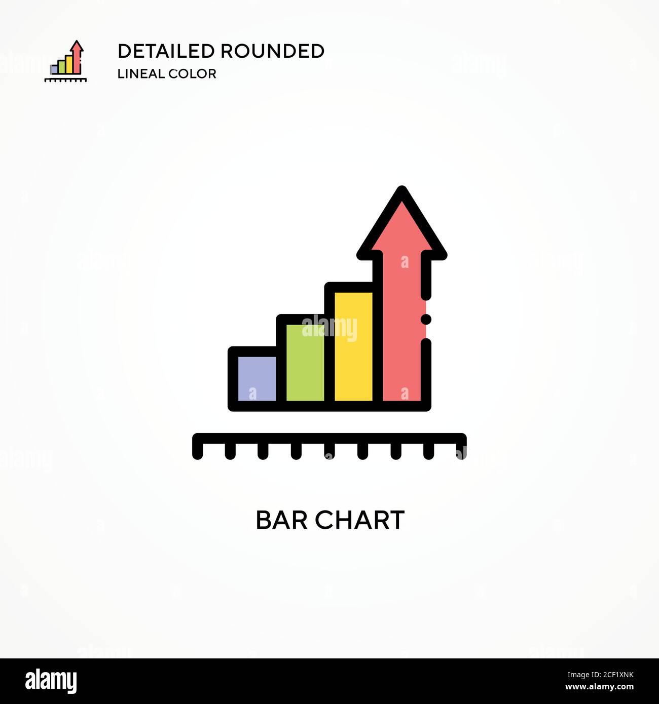 Bar chart vector icon. Modern vector illustration concepts. Easy to ...