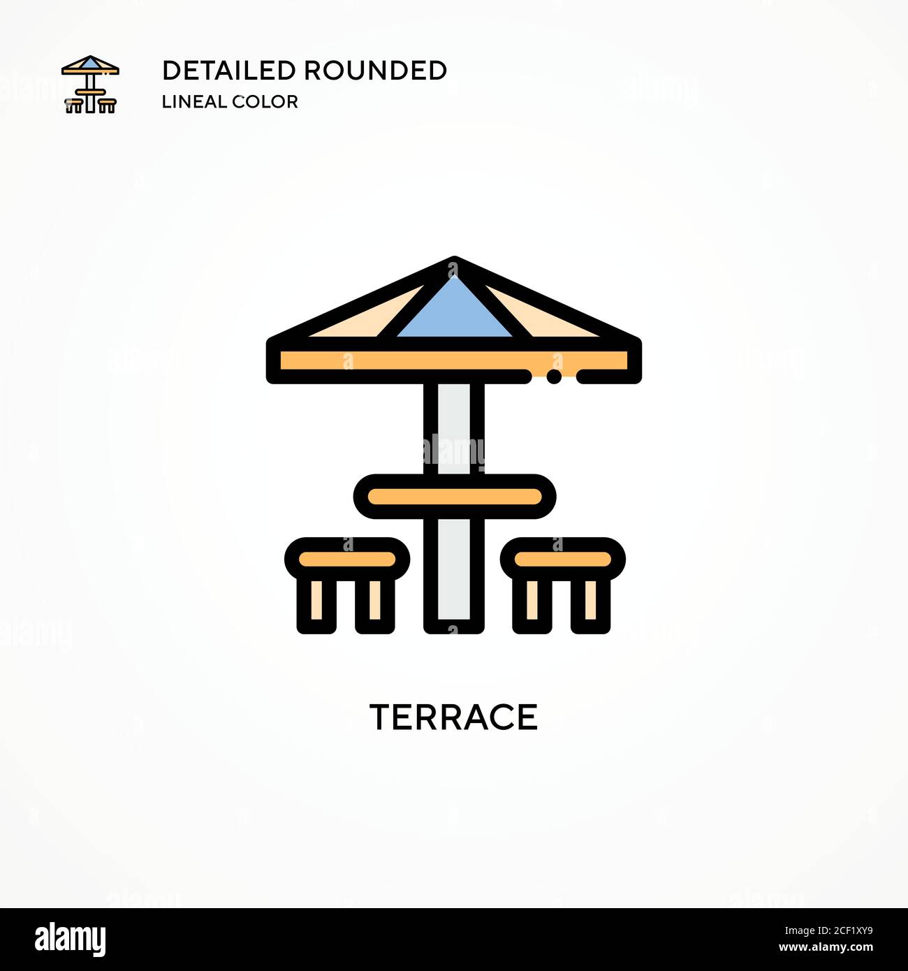 Terrace vector icon. Modern vector illustration concepts. Easy to edit ...
