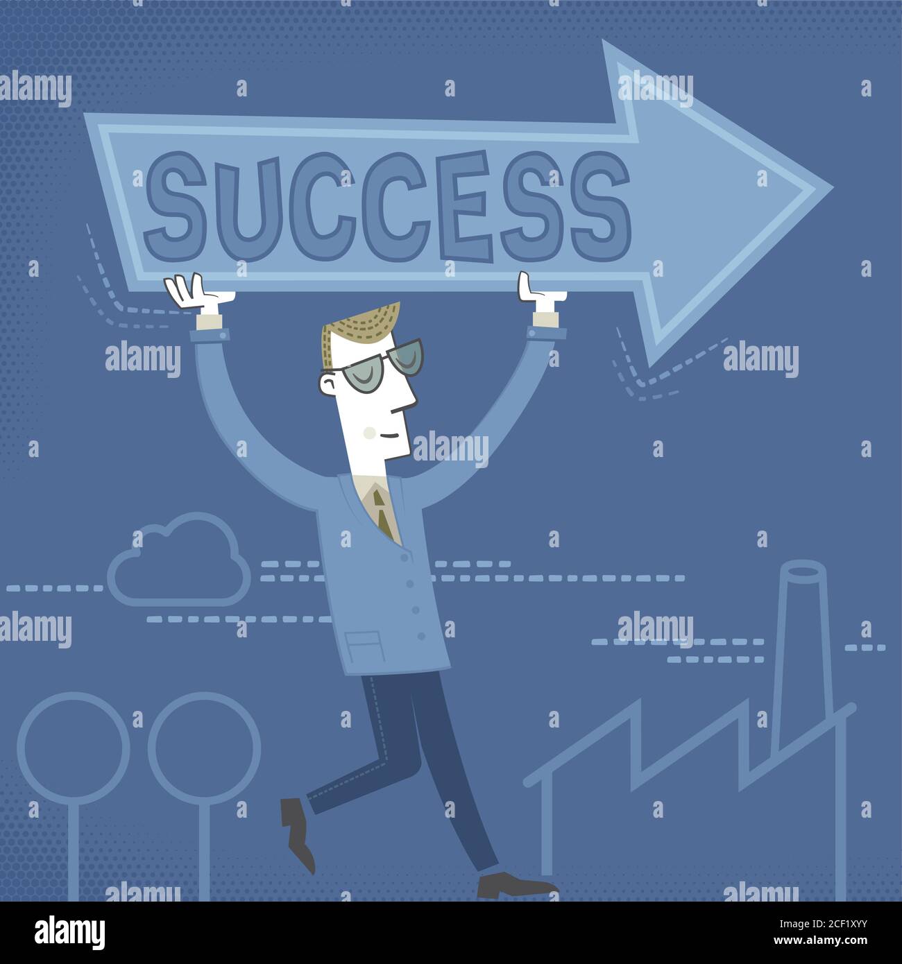 Businessman holding vision growth Stock Vector Images - Alamy