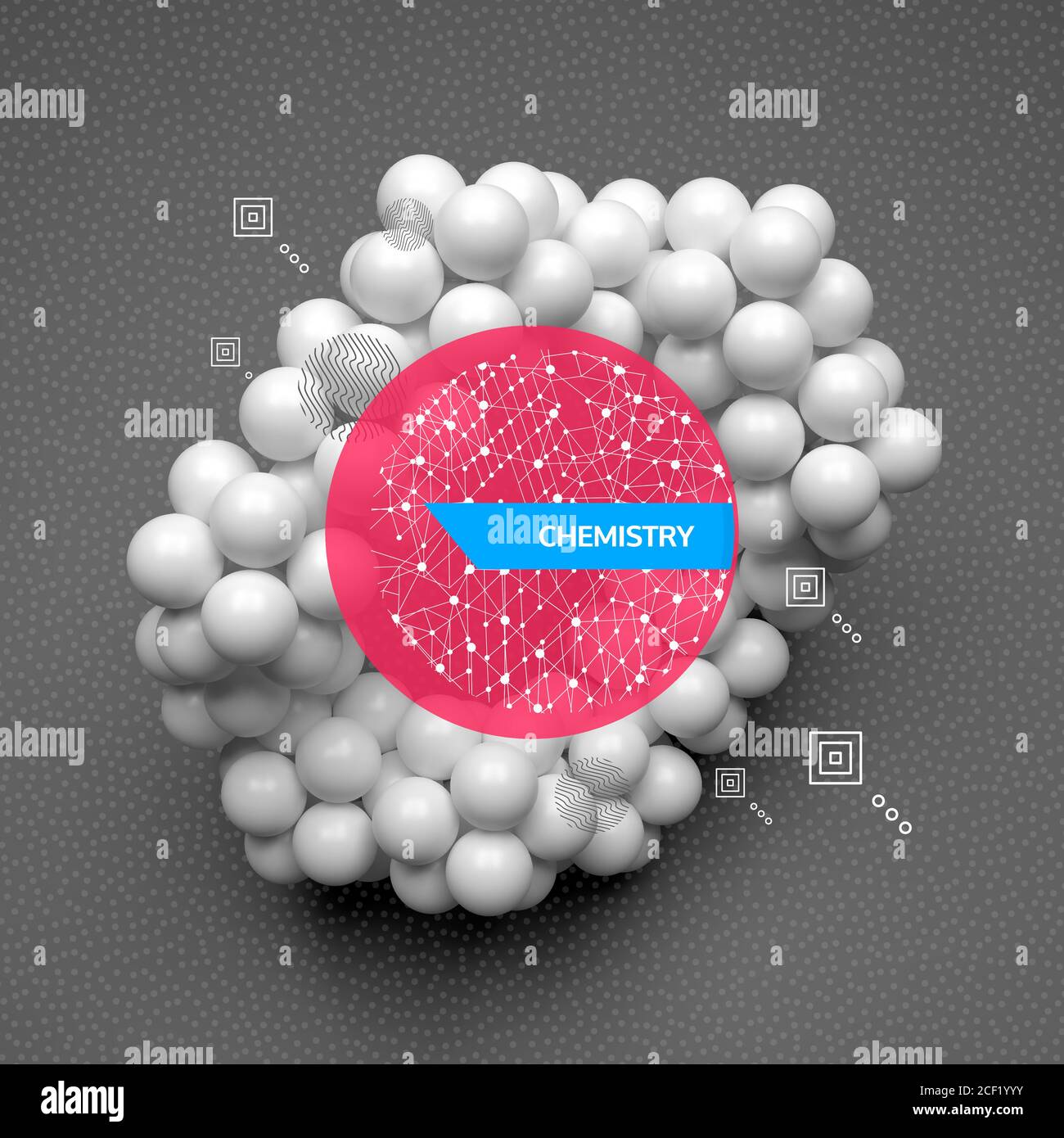 3d molecule structure. Vector illustration. Can be used for advertising ...