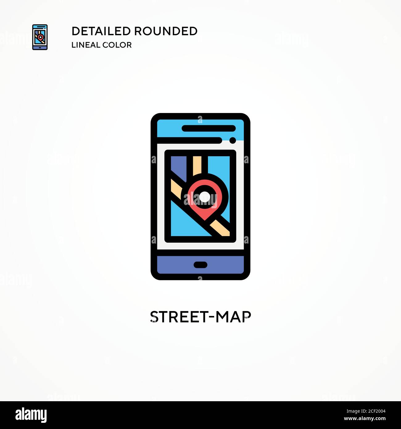 Street-map vector icon. Modern vector illustration concepts. Easy to ...