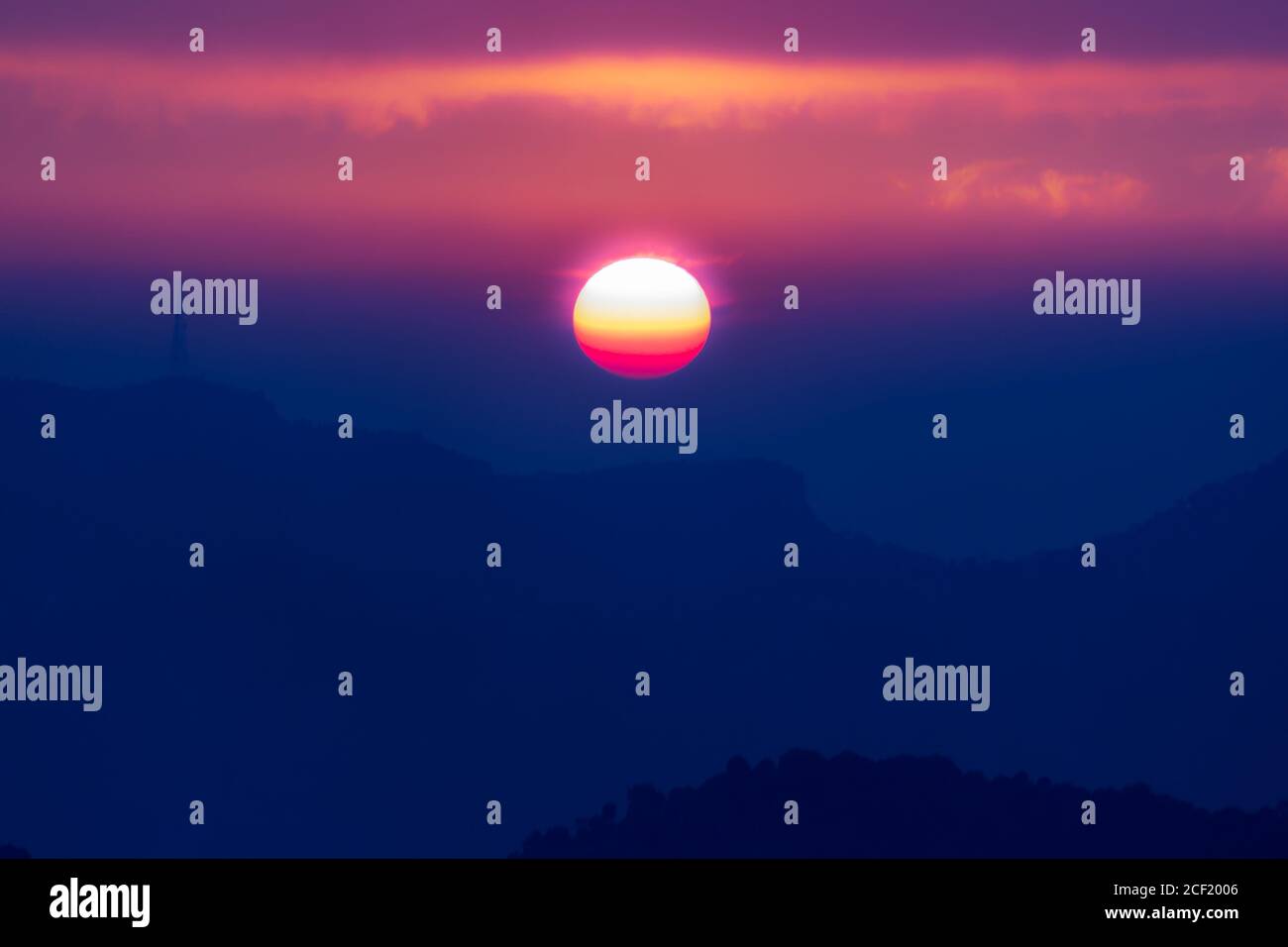Awesome Sunset in Bir&Billing located in Himachal Pradesh, India. Blend ...