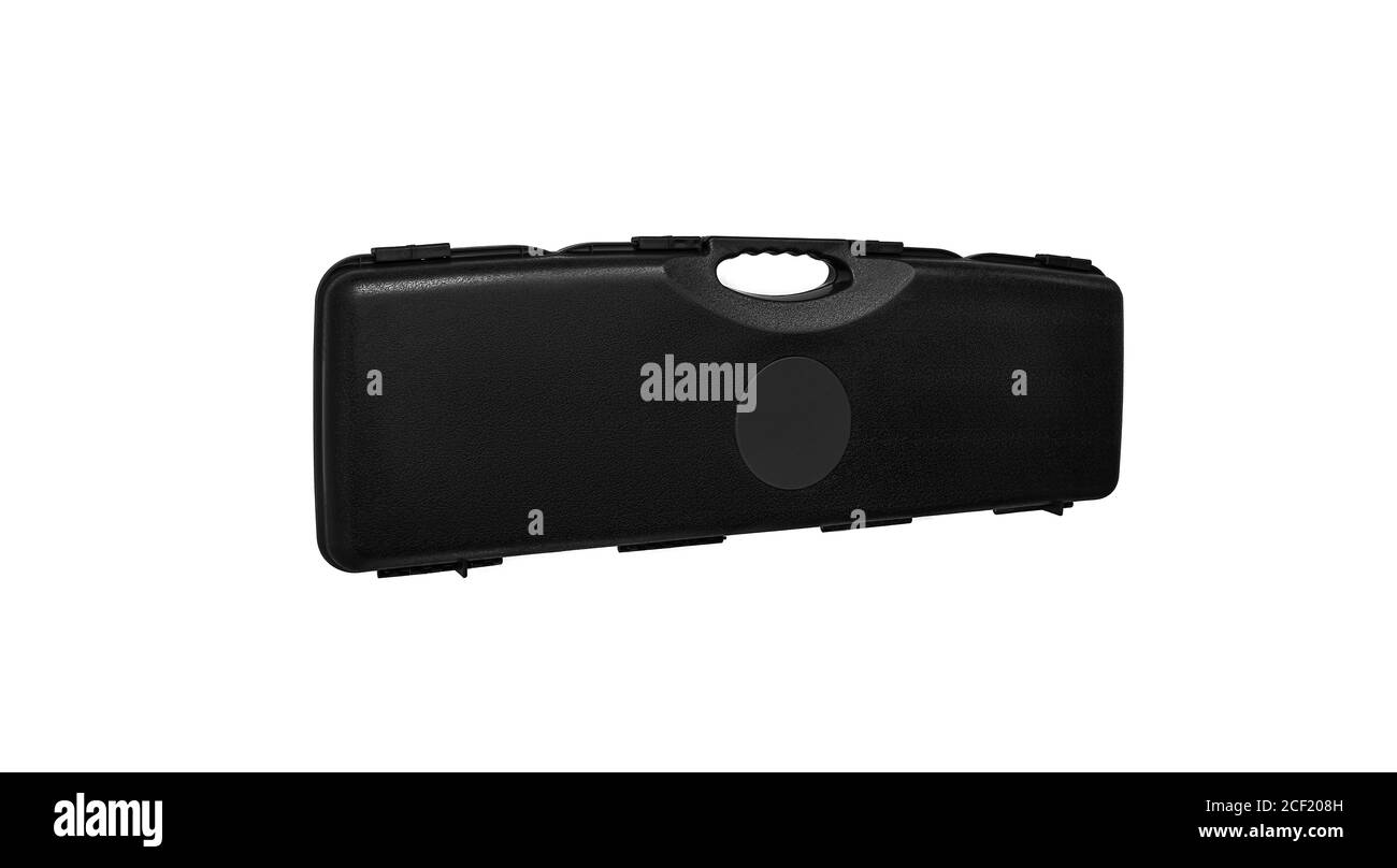 Black plastic hard case for transporting and storing weapons. Gun ...