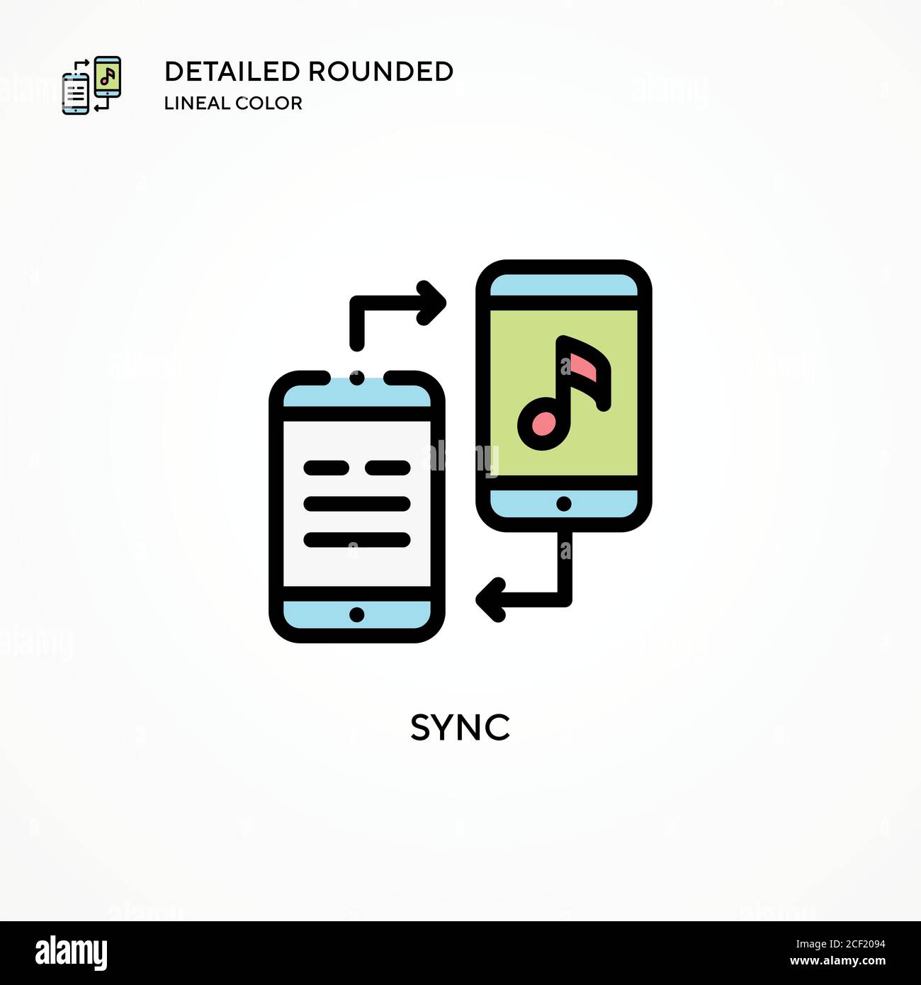 Sync vector icon. Modern vector illustration concepts. Easy to edit and ...