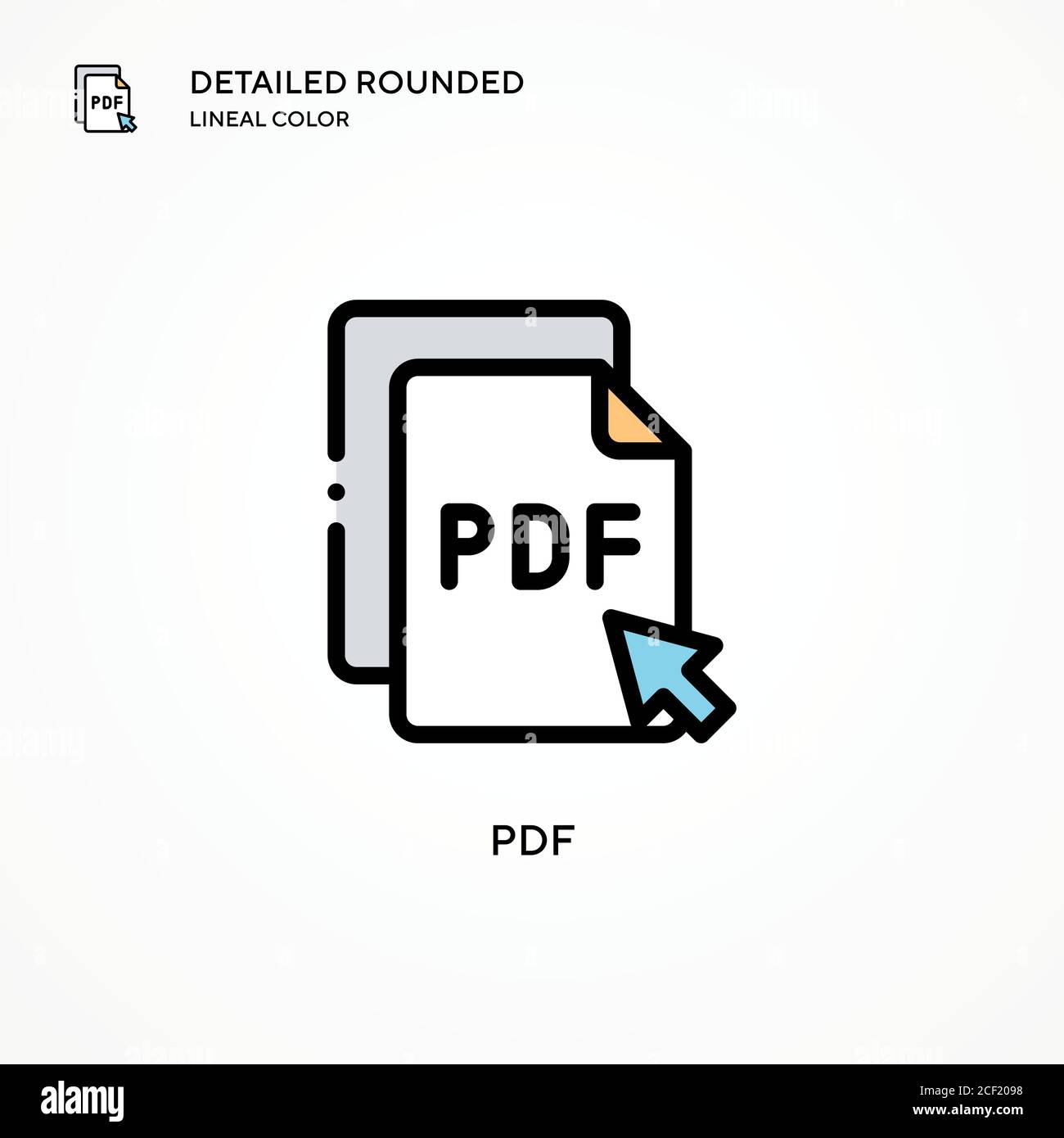 Pdf vector icon. Modern vector illustration concepts. Easy to edit and ...