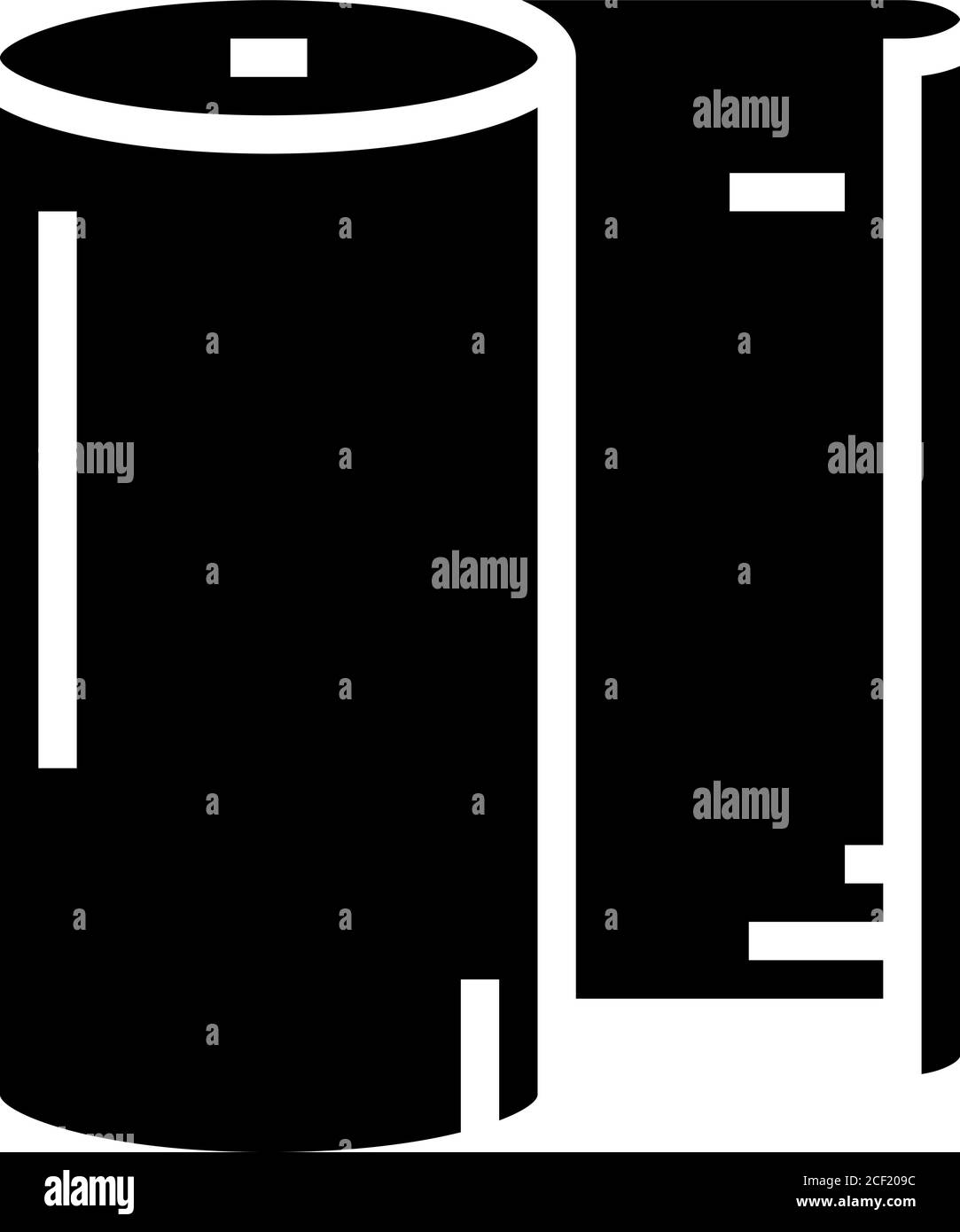 paper roll glyph icon vector illustration Stock Vector Image & Art - Alamy