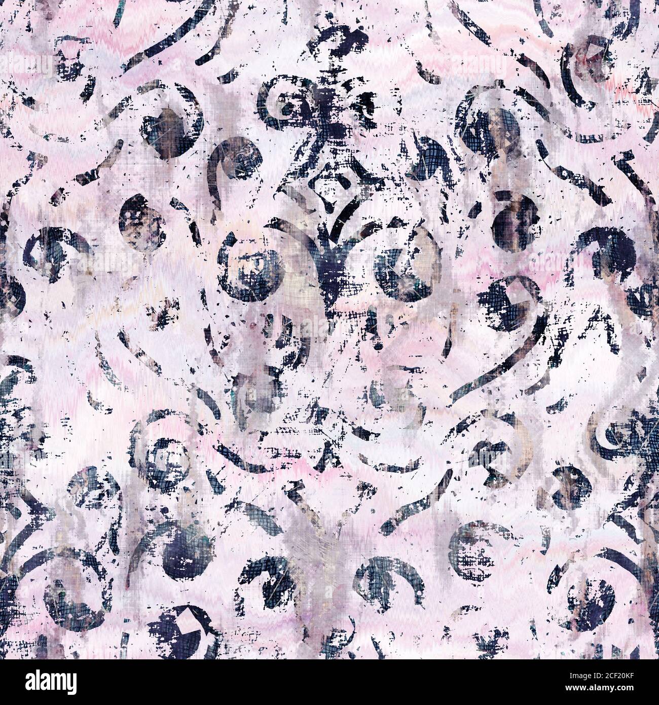 Mixed media collage drawn seamless pattern swatch Stock Photo - Alamy
