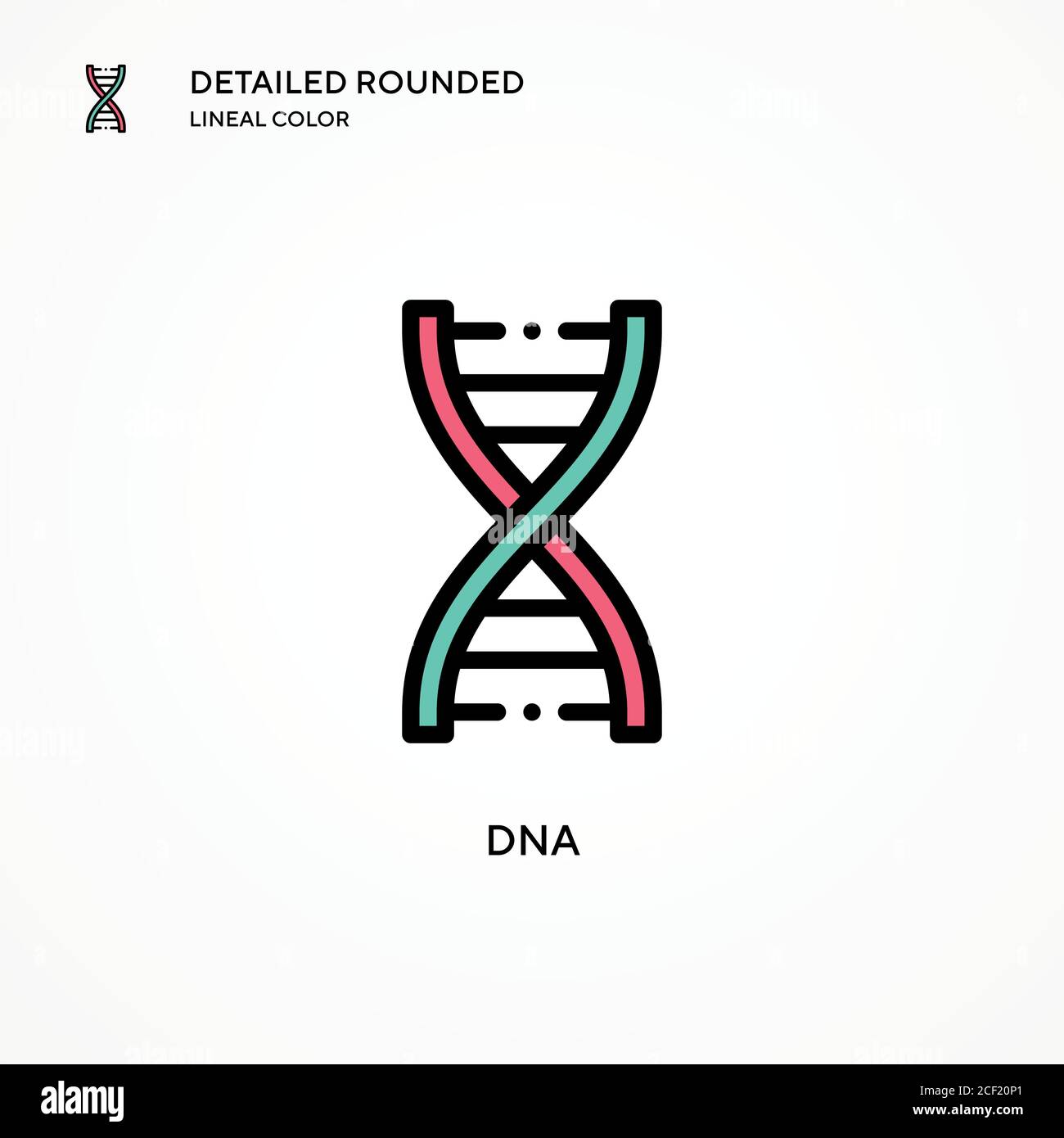 Dna vector icon. Modern vector illustration concepts. Easy to edit and ...