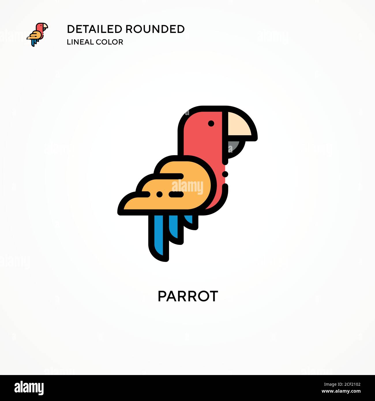 Parrot vector icon. Modern vector illustration concepts. Easy to edit ...