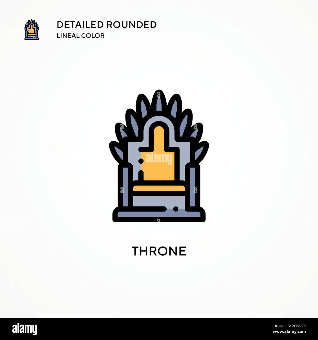 Throne vector icon. Modern vector illustration concepts. Easy to edit ...