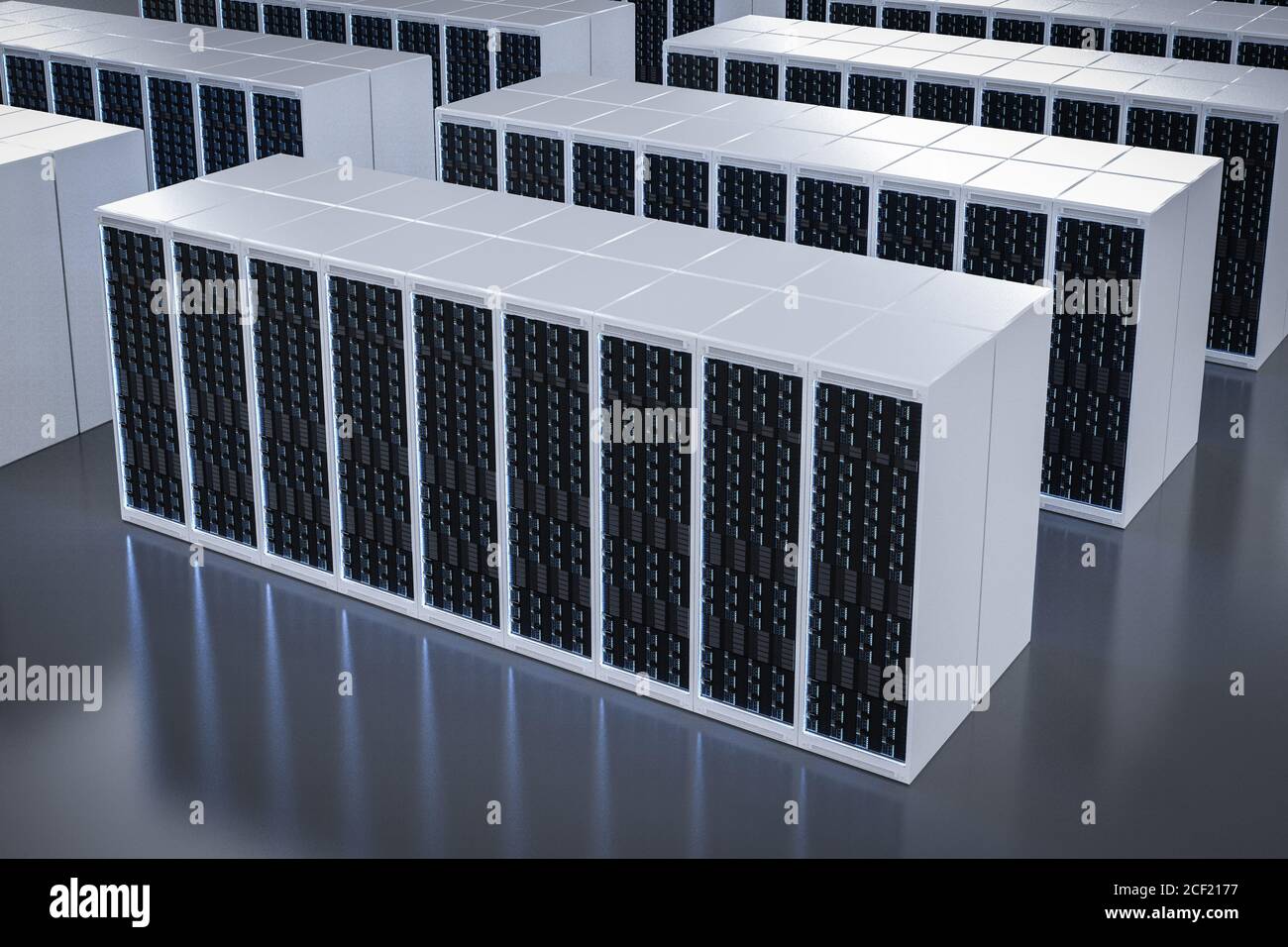 3d rendering server room or data center Stock Photo - Alamy