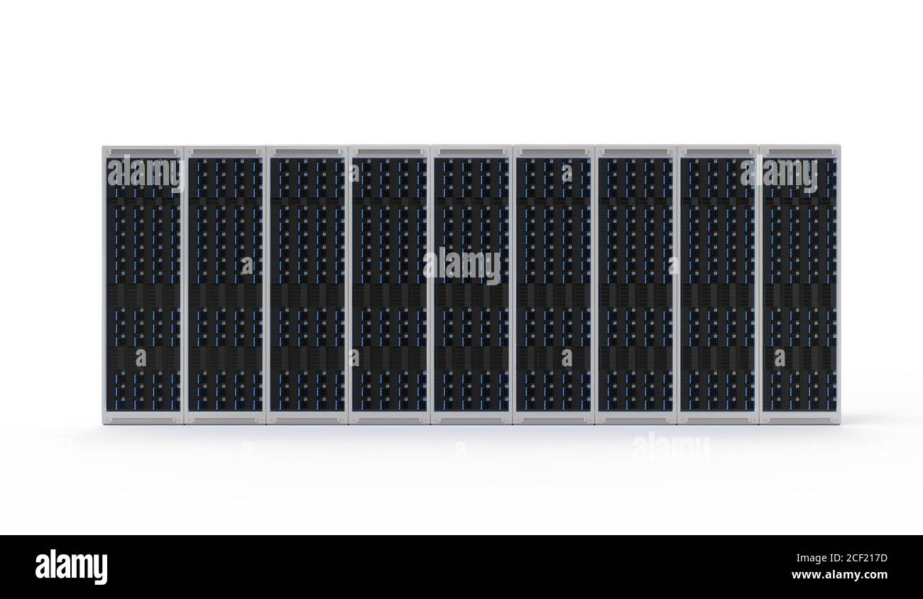 3d rendering server computer on white background Stock Photo - Alamy