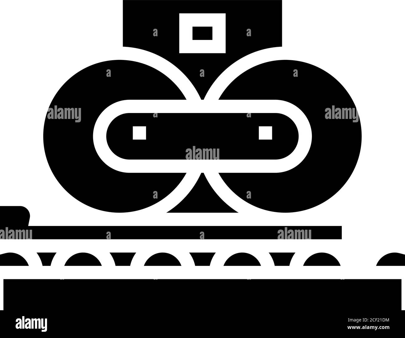 paper pressing system glyph icon vector illustration Stock Vector Image ...