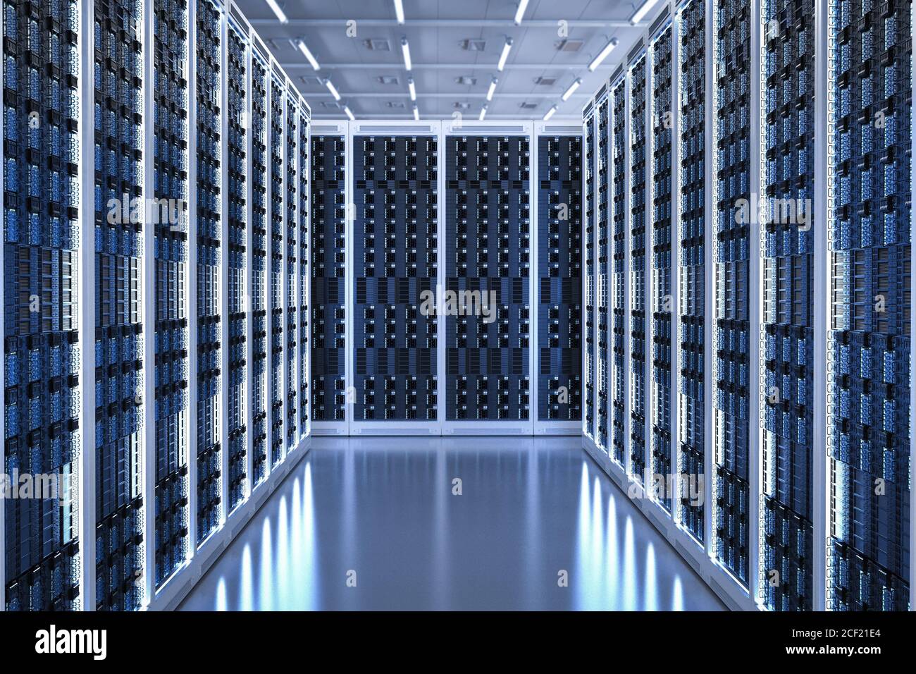 3d rendering server room or data center Stock Photo - Alamy