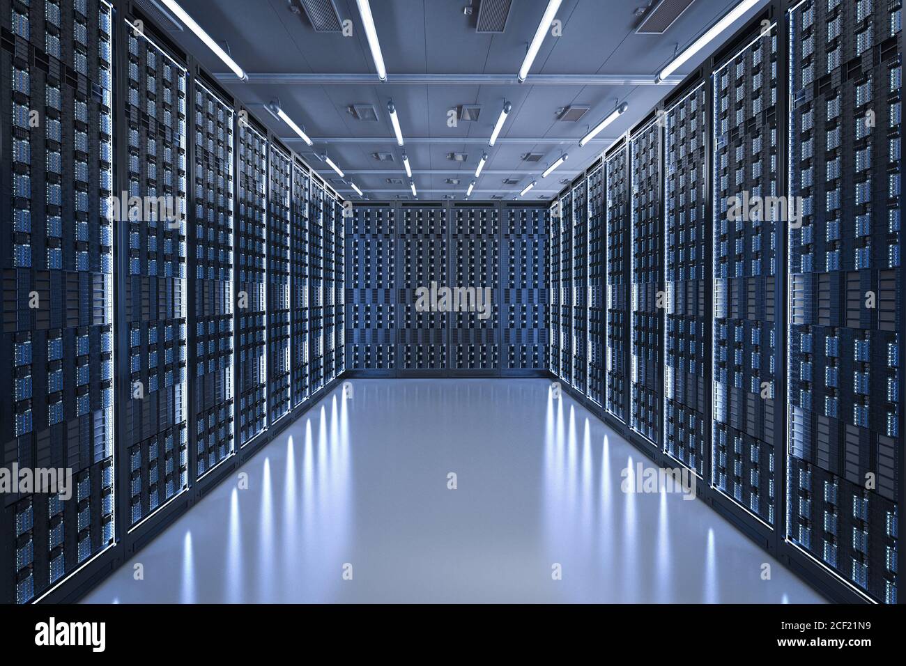 3d rendering server room or data center Stock Photo - Alamy
