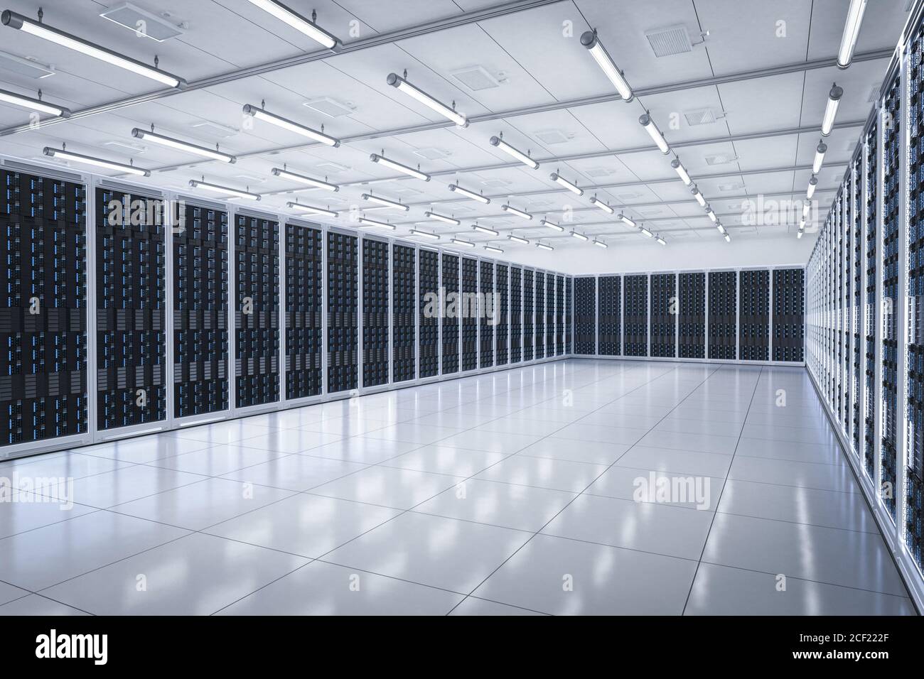 3d rendering server room or data center Stock Photo - Alamy