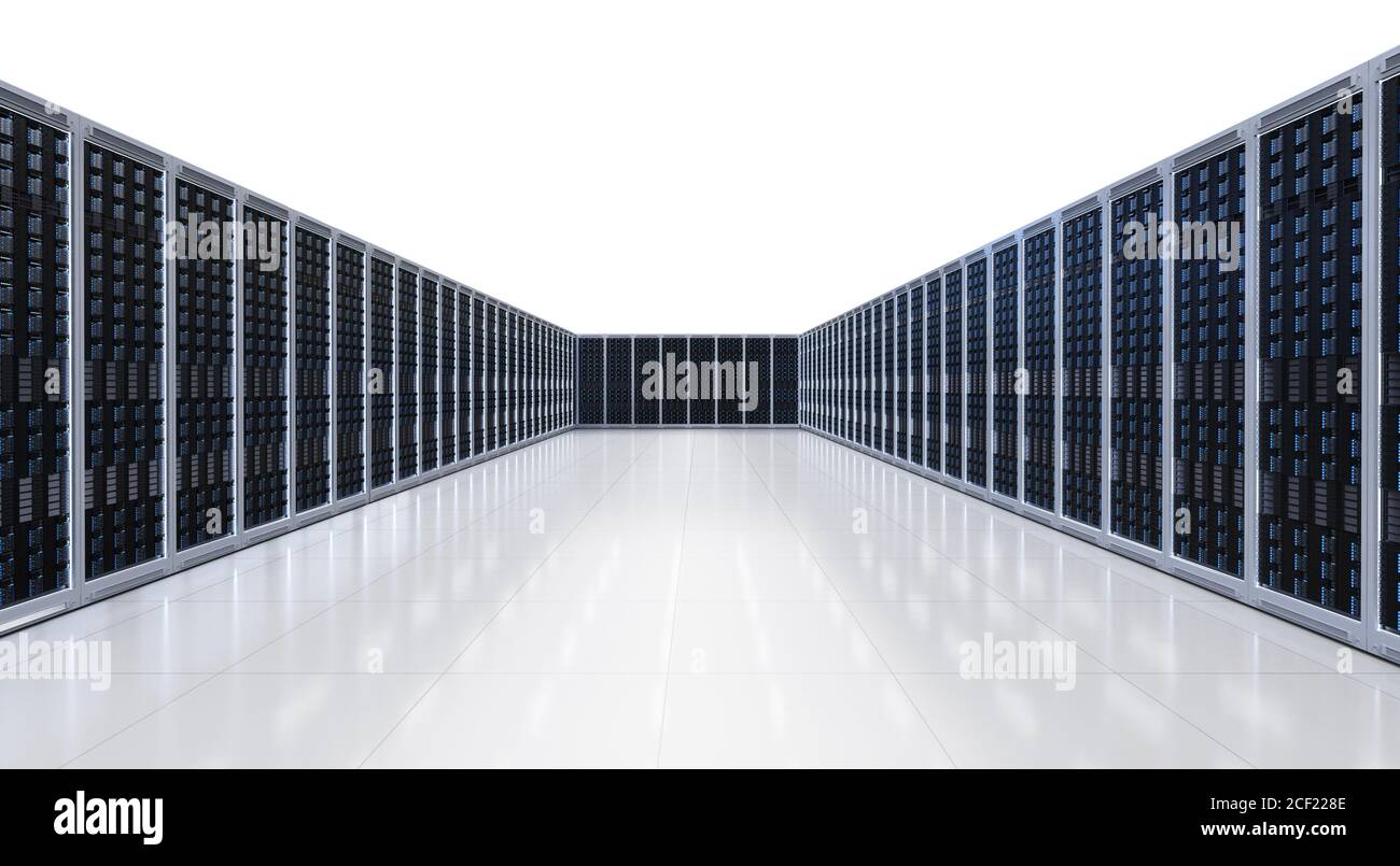 3d rendering server room or data center Stock Photo - Alamy