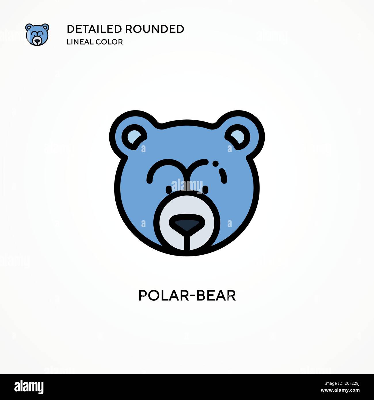 Polar-bear vector icon. Modern vector illustration concepts. Easy to ...