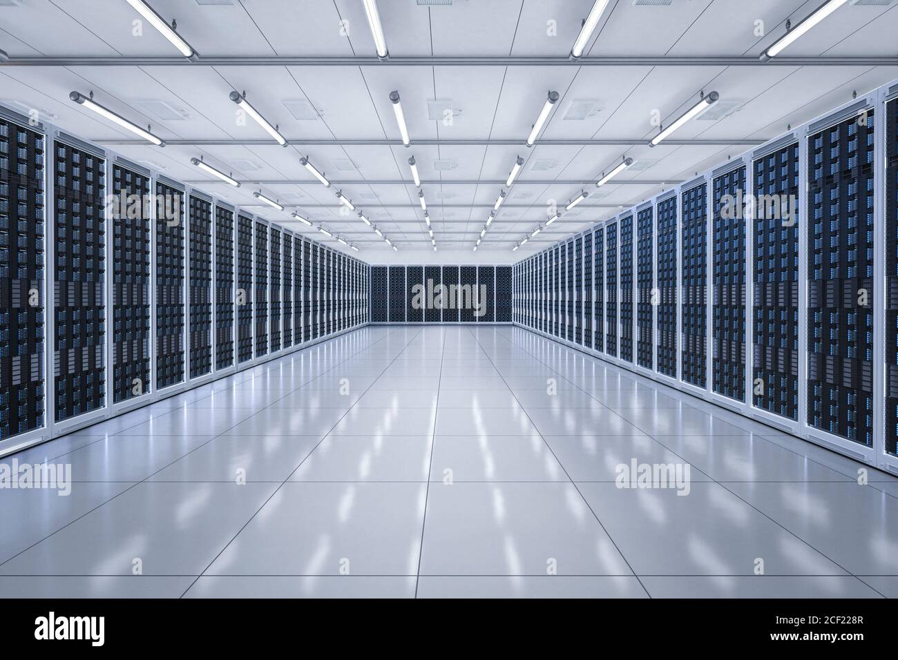 3d rendering server room or data center Stock Photo - Alamy